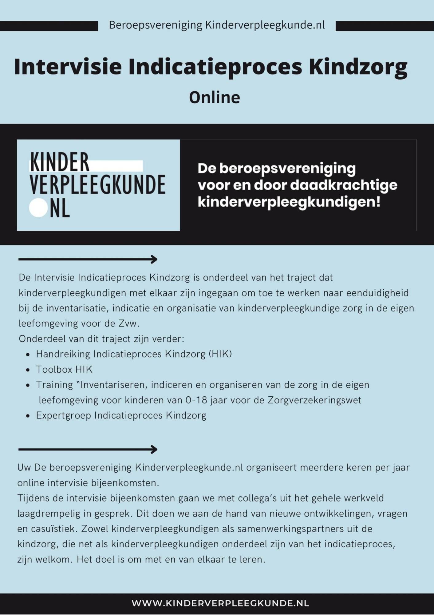 Intervisie Indicatieproces Kindzorg - Kinderverpleegkunde